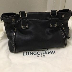 Longchamp | Bags | Authentic Longchamp Black Satchel Bag | Poshmark